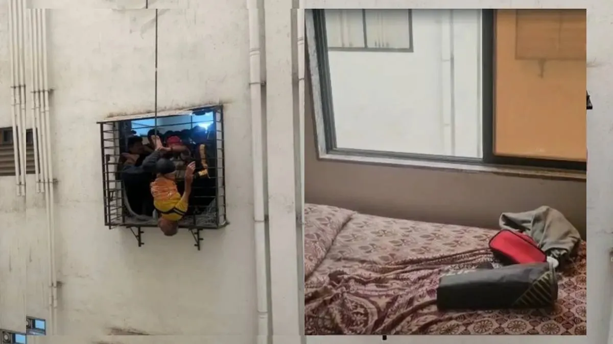 Elderly man falls from 10th floor, hangs upside down on 8th floor grill ...