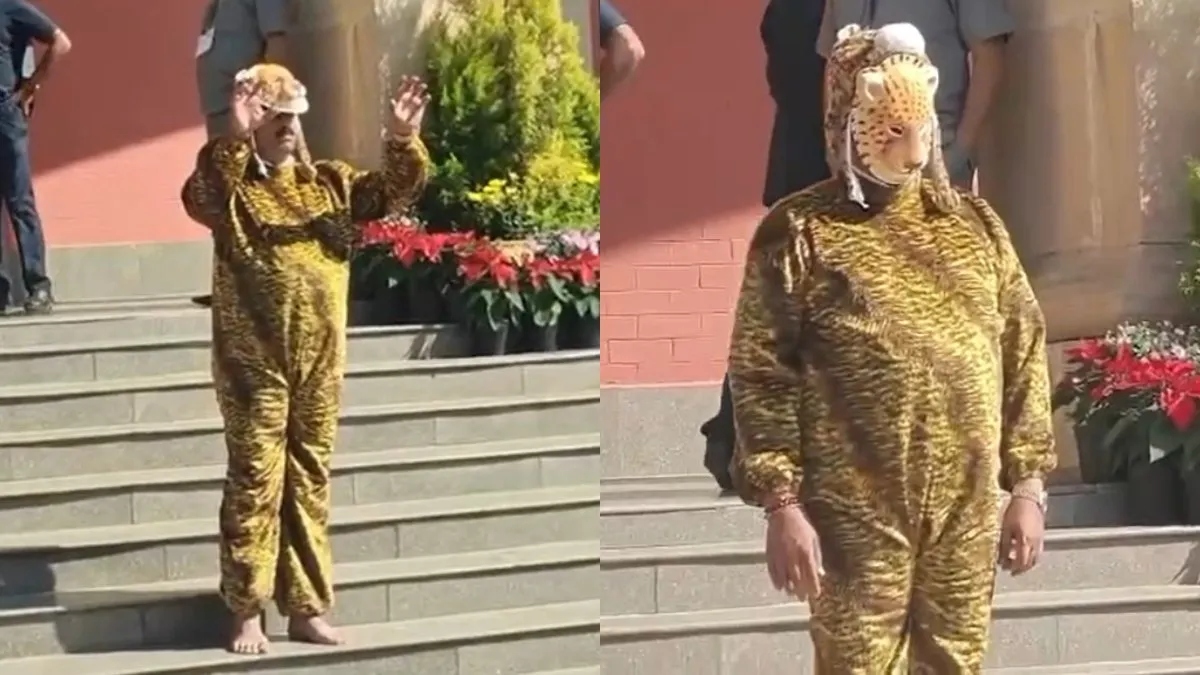 Maharashtra MLA wears leopard costume in assembly to protest rising big ...