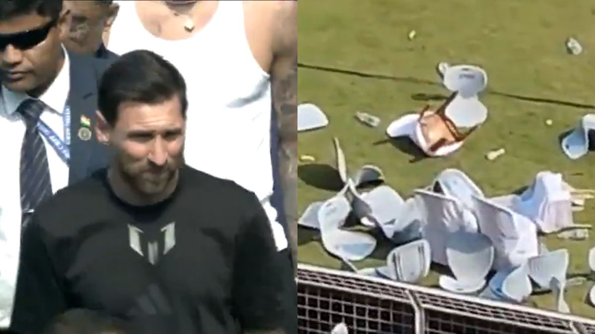 Lionel Messi's visit to Salt Lake Stadium ends in chaos, fans throw ...