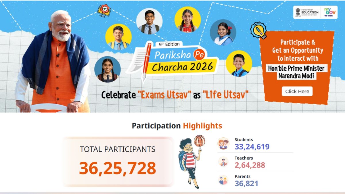 Pariksha Pe Charcha Registration 2026: Over 36 lakh applications recorded; check last date to ...