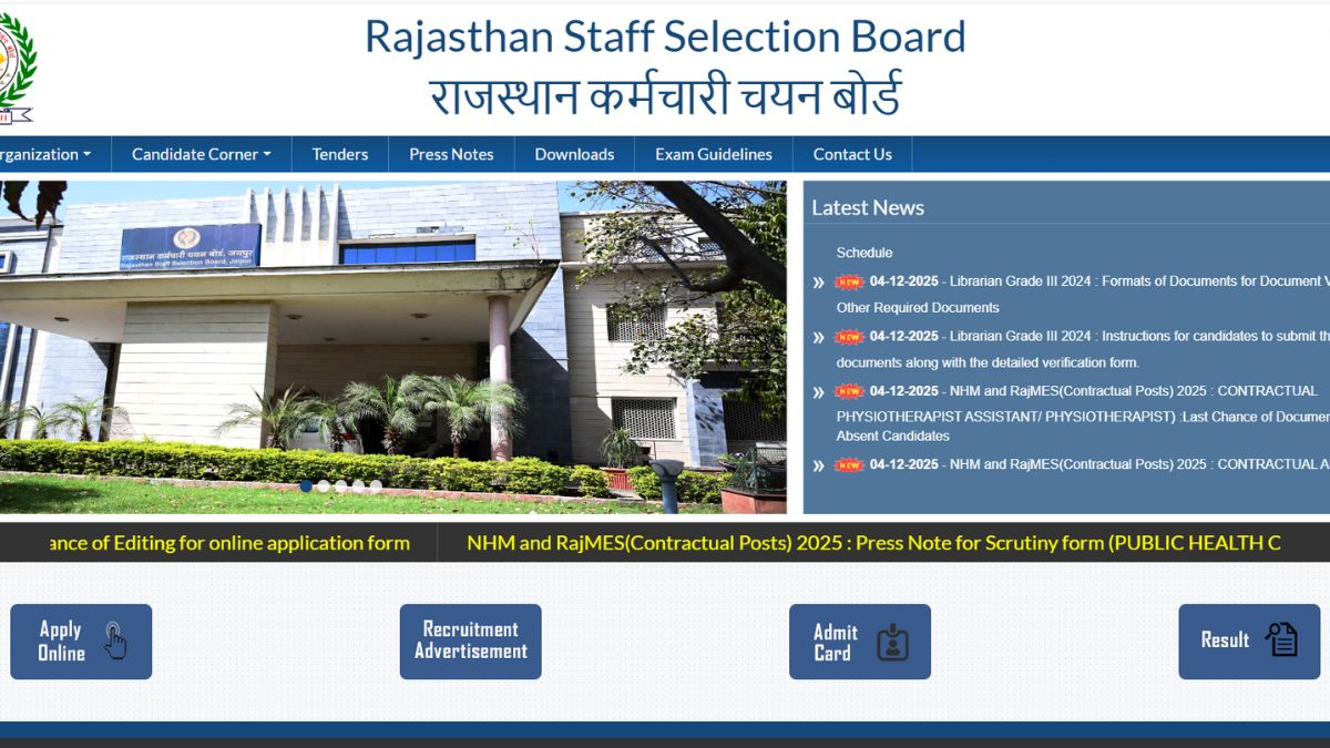 Rajasthan RSSB Patwari Result 2025 out at rssb.rajasthan.gov.in; direct ...