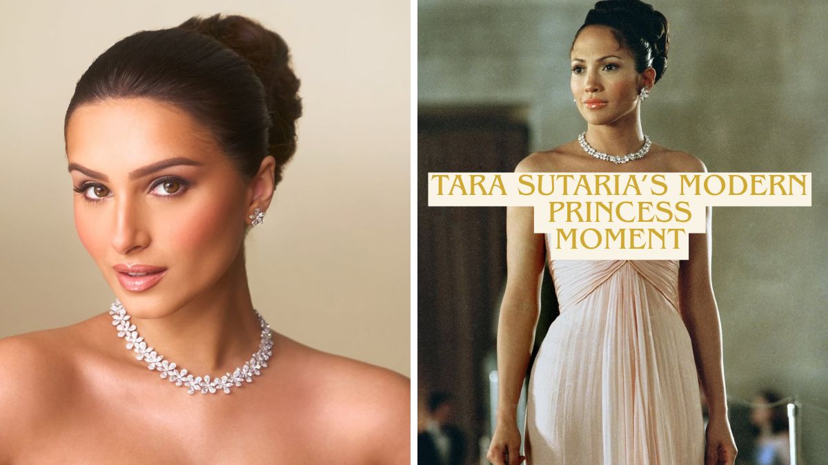 Tara Sutaria's dreamy peach gown is a stunning nod to Jennifer Lopez's ...