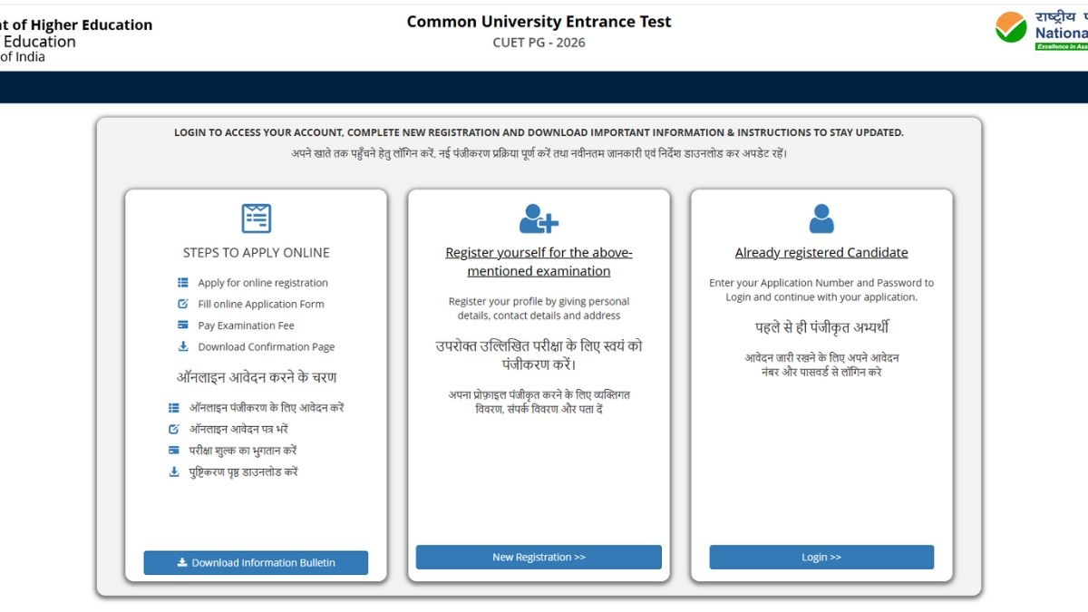 CUET PG Registration 2026: Last date today to apply at exams.nta.nic.in; details here ...