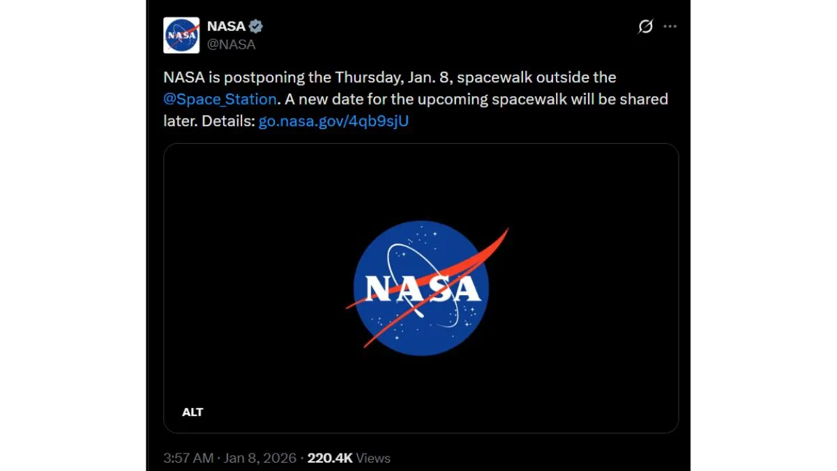 NASA pushes back January 8 spacewalk after crew member faces medical ...