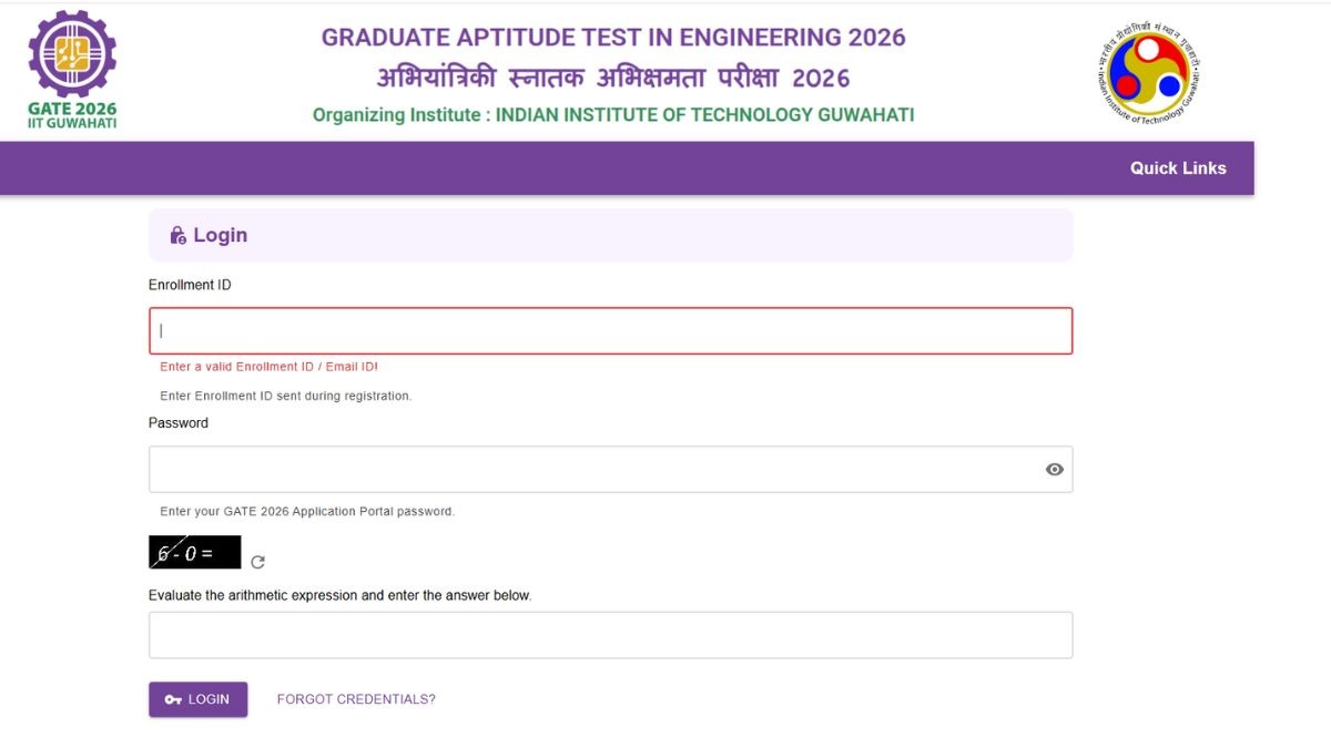 GATE admit card 2026 Live Updates: GATE hall ticket at gate2026.iitg.ac ...