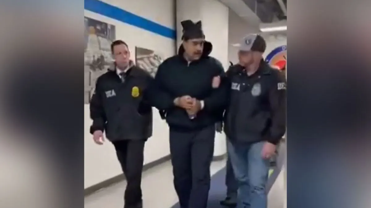 'Happy New Year, good night': Handcuffed Nicolas Maduro brought to US ...