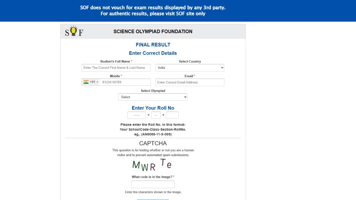 SOF NSO result 2026 out at results.sofworld.org; here's download link ...