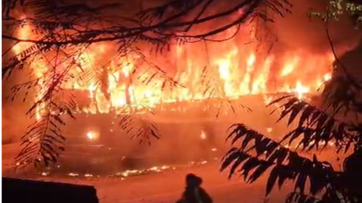 Delhi: Conductor dies after fire breaks out inside private bus in ...
