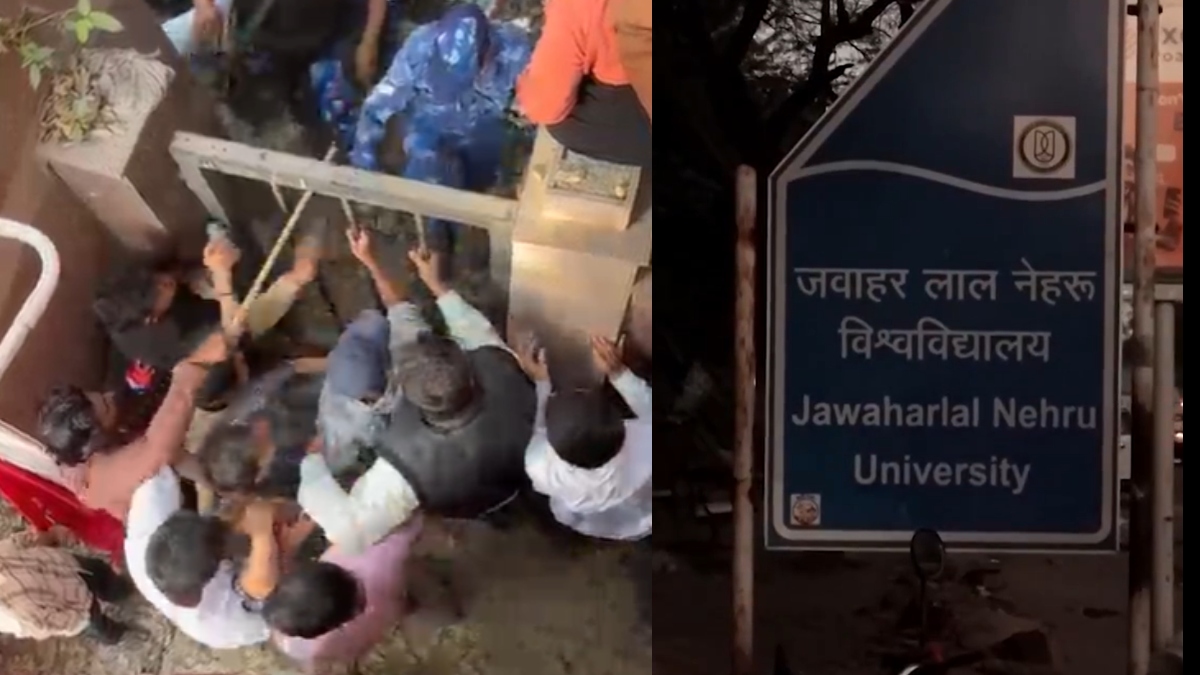 JNU Student' Union protest turns violent; 14 arrested, heavy police ...