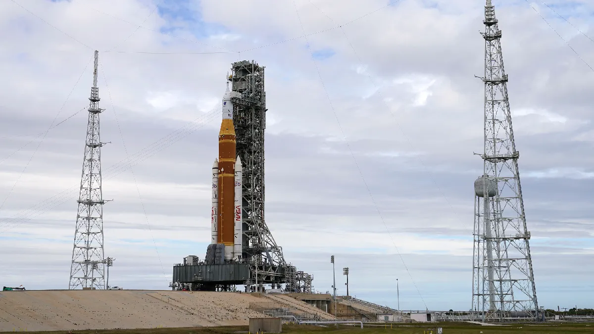 NASA's giant Moon rocket grounded until April; set to return to hangar ...