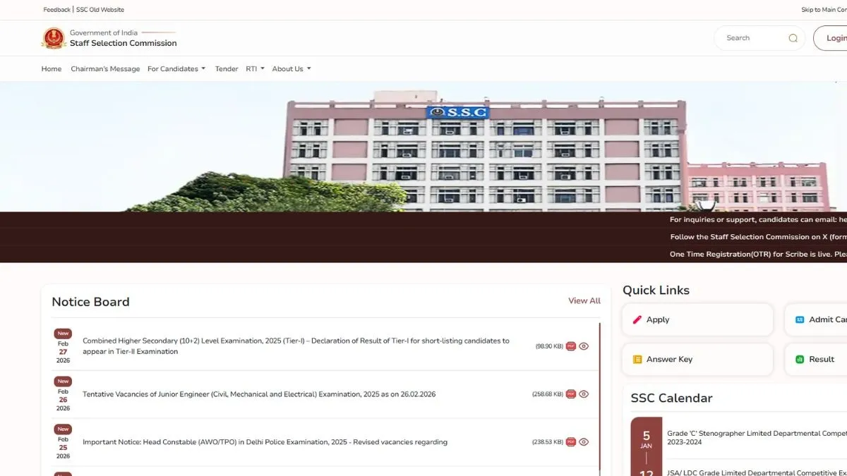 SSC CHSL Tier 1 result 2025 out at ssc.gov.in; how to download roll ...