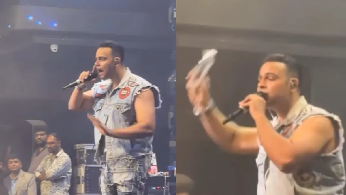 Rapper Arpit Bala loses cool, spits at fan after bottle thrown during ...