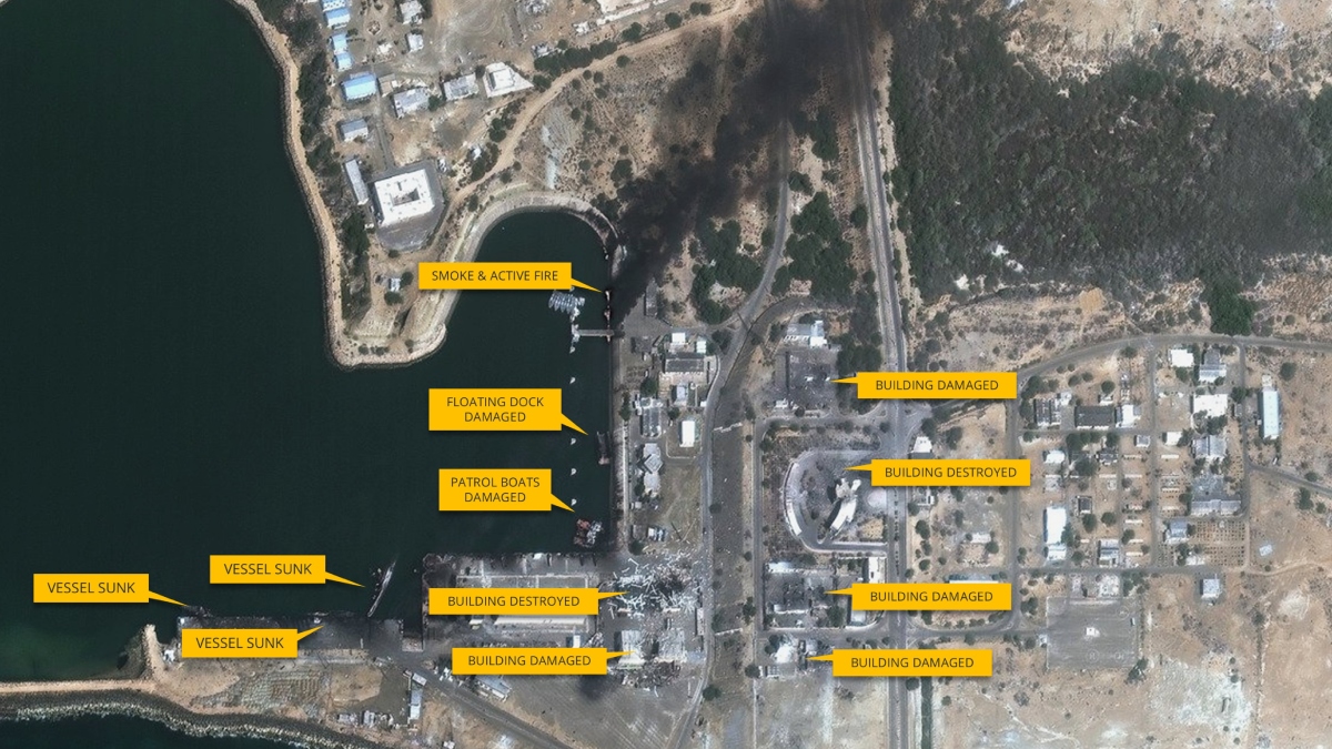 Satellite images show damage across Konarak Naval Base in Iran after US ...