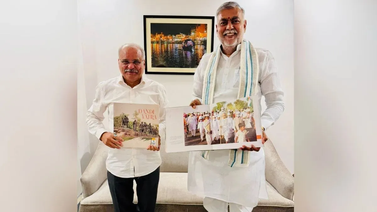 Coffee Table Book on Prahlad Singh Patel's padyatras launched on Dandi ...