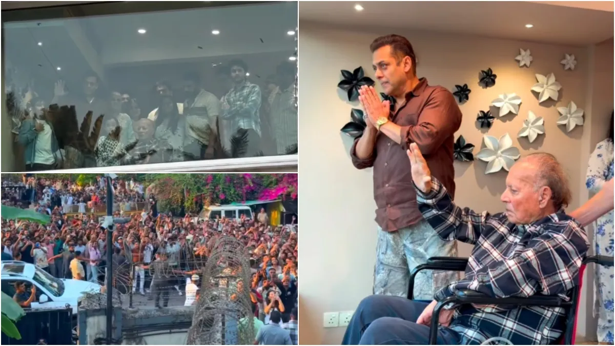 Salman Khan, father Salim Khan and family greet fans on Eid; video goes ...