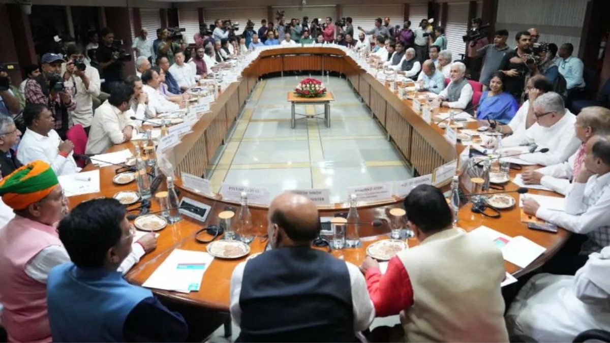 All-party meeting: Rajnath Singh leads meet, key ministers attending ...