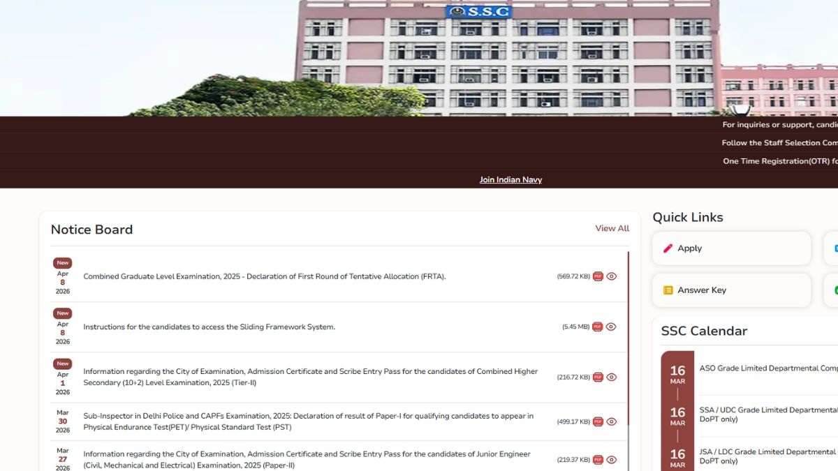 SSC CGL 2025 round one allocation list released at ssc.gov.in; check ...