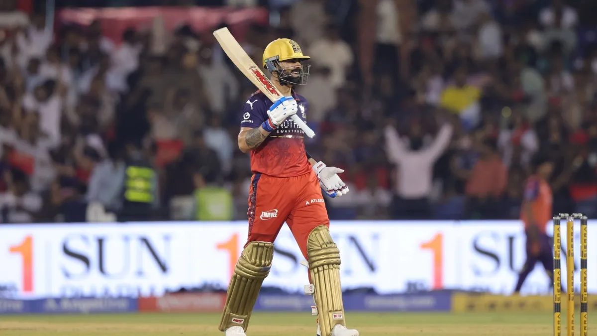Virat Kohli celebrates scoring first run against KKR like milestone ...