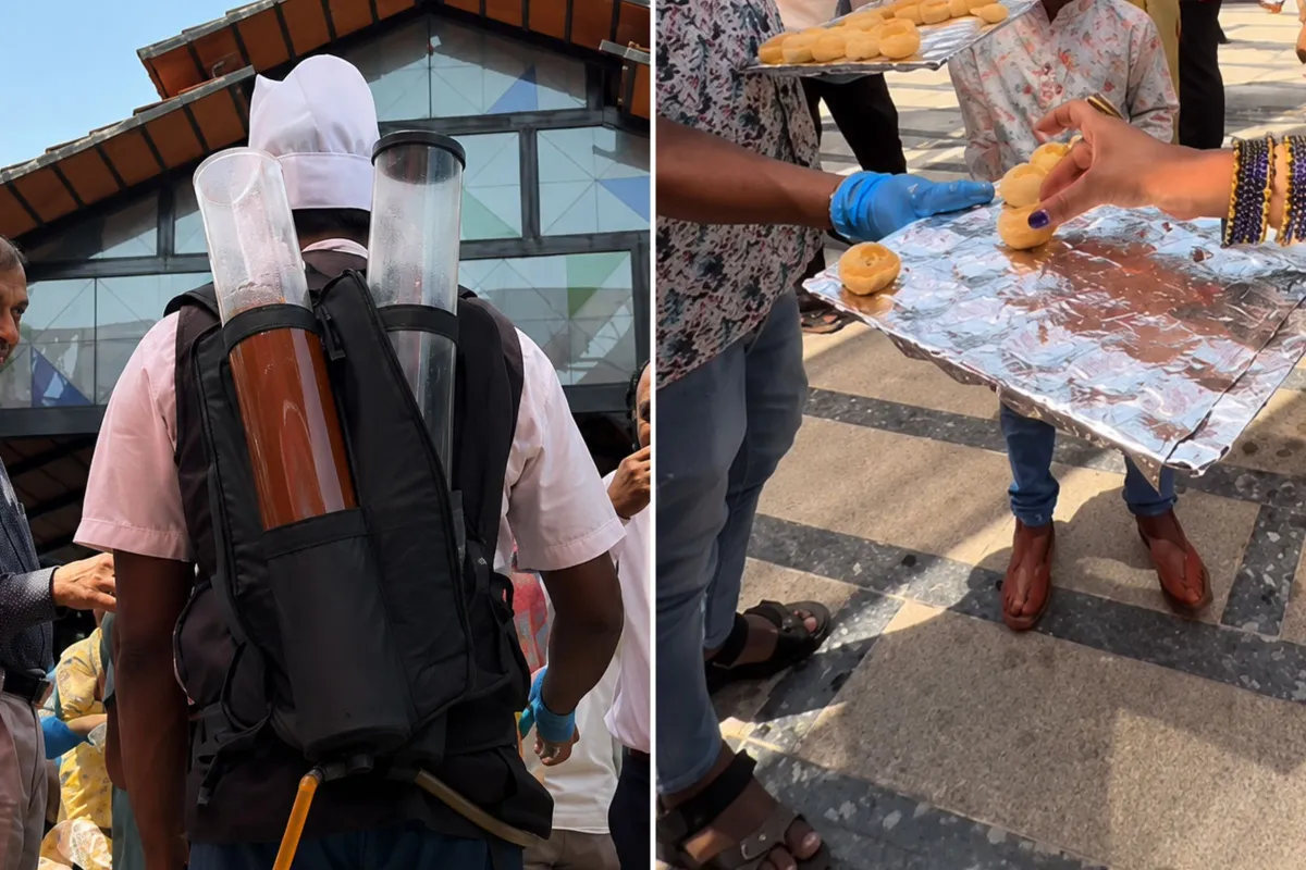 Forget fancy hors d'oeuvres, this wedding's pani puri 'jet pack' goes ...
