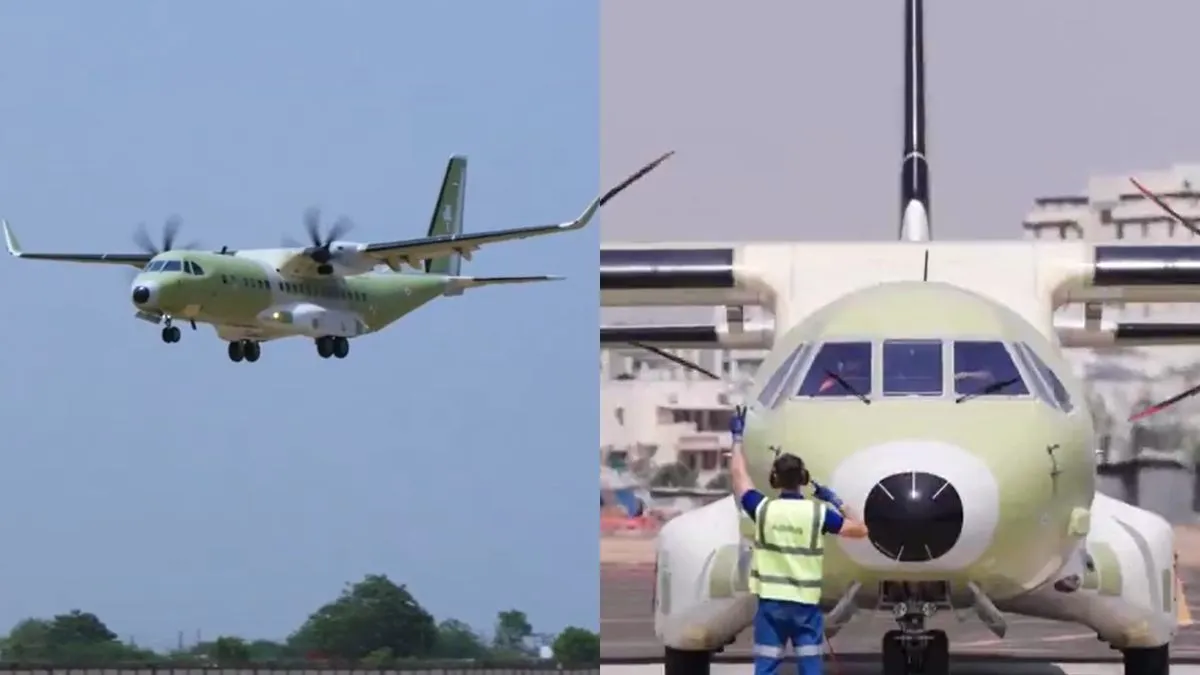 Milestone for Make in India: Indigenous Airbus C-295 makes its first ...