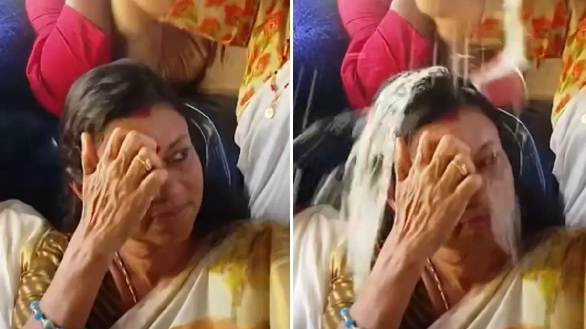 'Payasam' spills onto Kerala Minister Bindu Krishan during ...