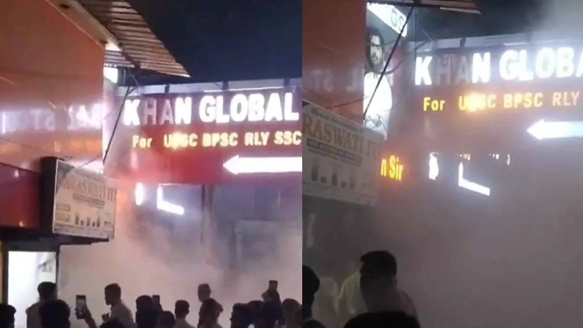 Fire breaks out at Khan Sir's coaching institute in Patna | Video ...
