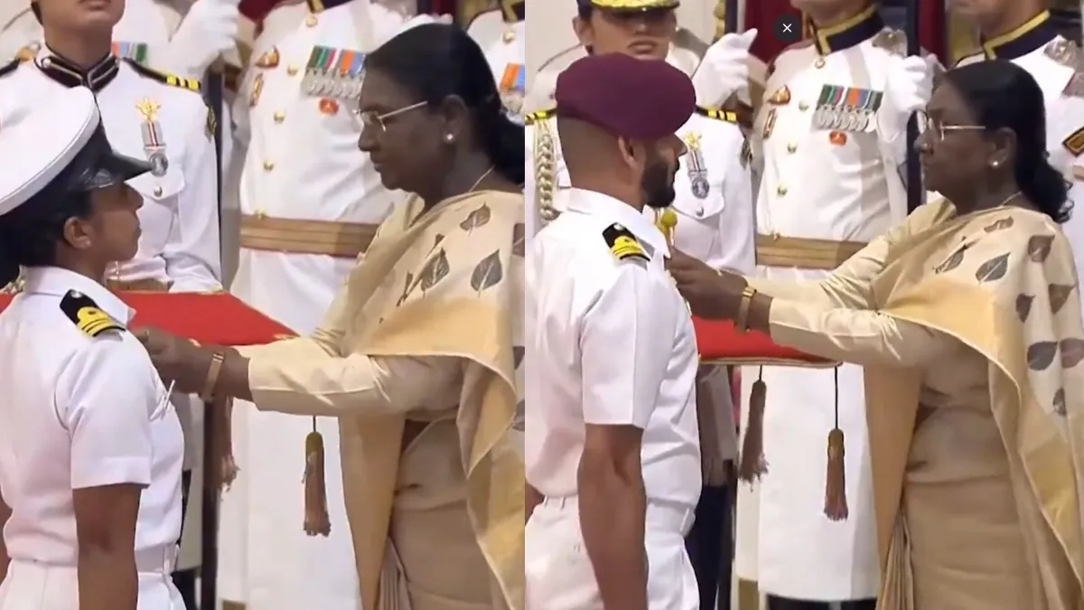 President Murmu confers Kirti Chakra, Vir Chakra and Shaurya Chakra ...