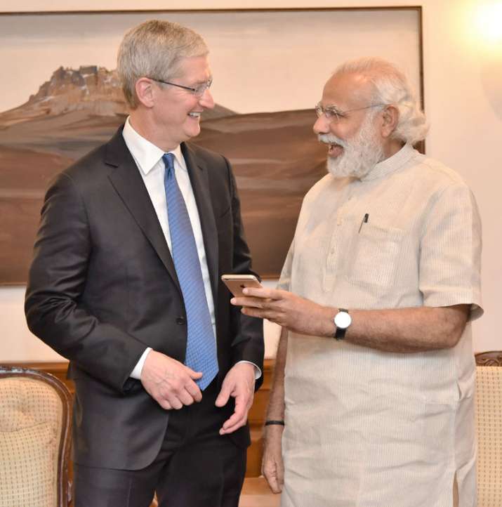 Apple CEO Tim Cook meets PM Modi, discusses 'Make In India' plans ...