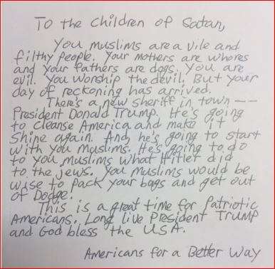 US mosques receive hate letters asking Muslims to leave America or face ...