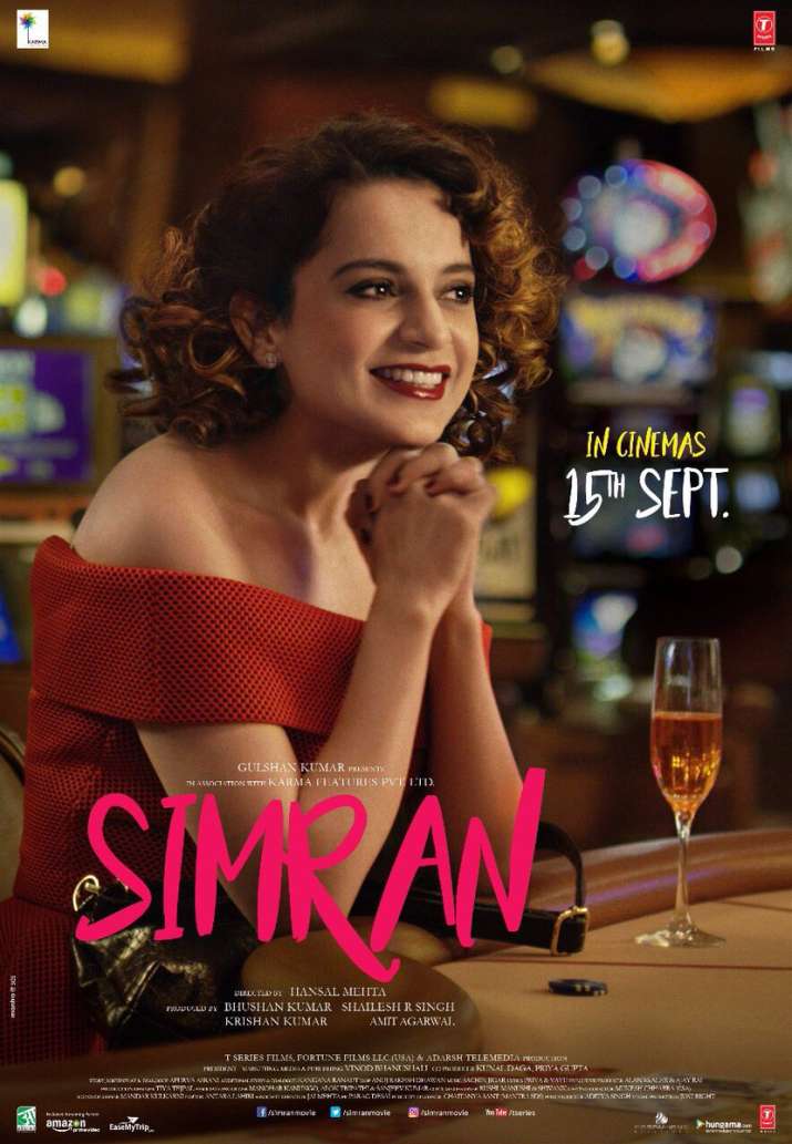 Simran new poster: Kangana Ranaut looks royal and mischievous in red | Bollywood News – India TV