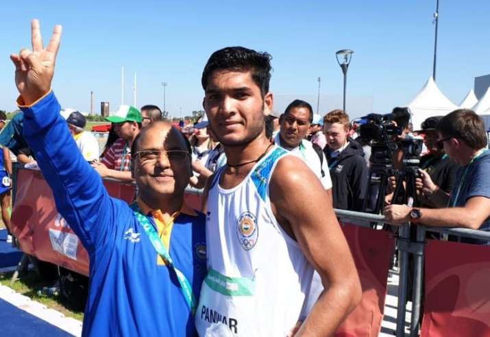 India's Panwar wins silver in men's 5000m race walk at Youth Olympics ...