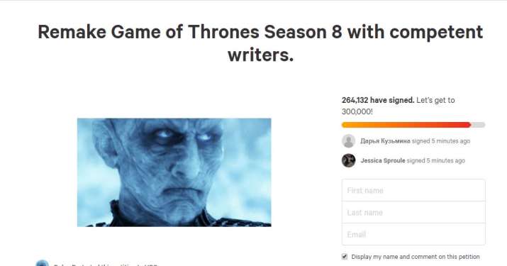 Disappointed with Game of Thrones season 8? Here's how you can sign the ...