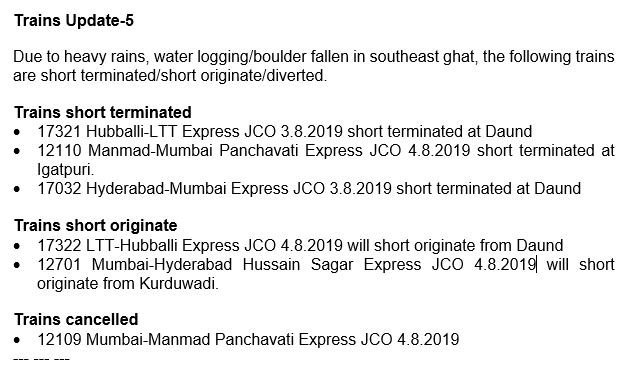 Mumbai rains: Several trains delayed, cancelled due to heavy downpour | India News – India TV