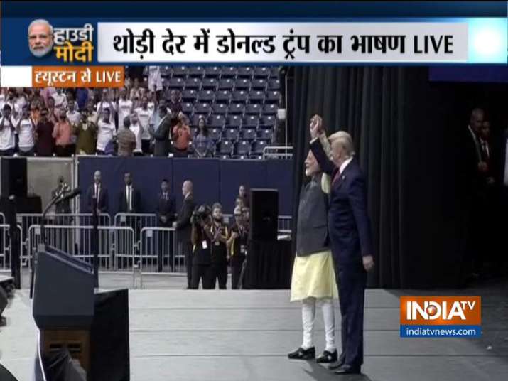 Picture of the day: Modi-Trump share warm hug, handshake at Howdy Modi ...