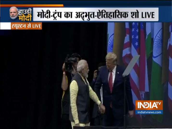 Picture of the day: Modi-Trump share warm hug, handshake at Howdy Modi ...