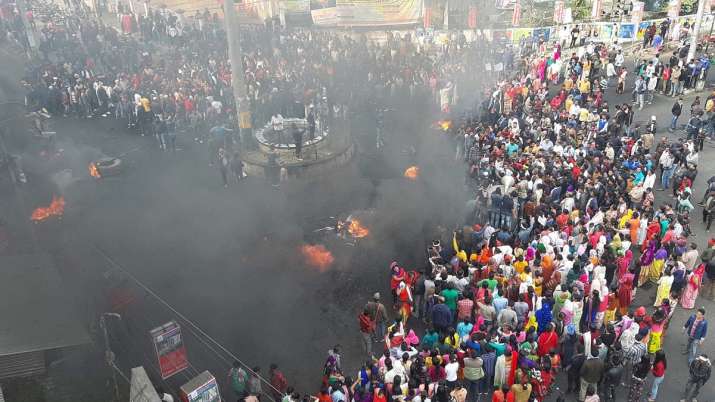 Cab Protest Govt Accuses Cong Of Instigating Violence In Northeast