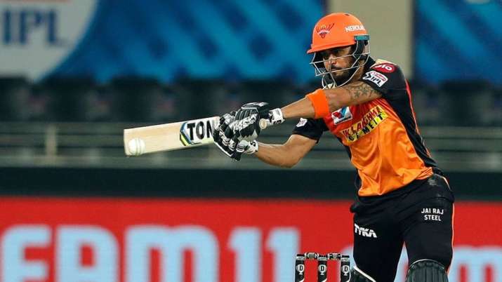 IPL 2020: Manish Pandey's explosive fifty brings SRH back in the game ...