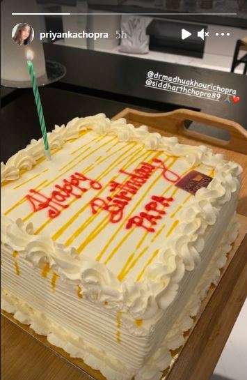 Priyanka Chopra celebrates late father's birthday with special cake ...