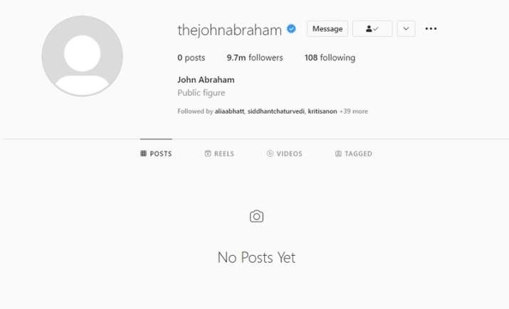 John Abraham deletes all Instagram posts ahead of 49th birthday account ...