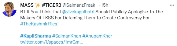 Kapil Sharma fans want The Kashmir Files director Vivek Agnihotri to apologise after Anupam Kher ...