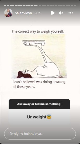 Netizens wanted to know Vidya Balan's age and weight, actress responds ...