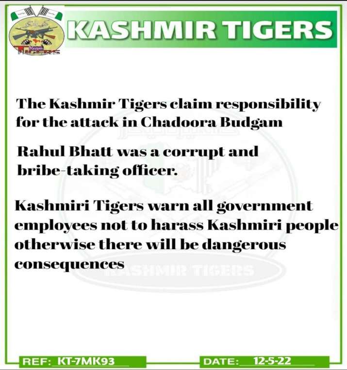 Kashmir Pandit shot at by terrorists in Jammu and Kashmir's Budgam near Tehsildar office in ...