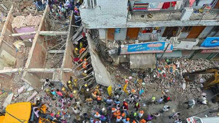 Delhi building collapse: One dead as three-storey structure collapses ...