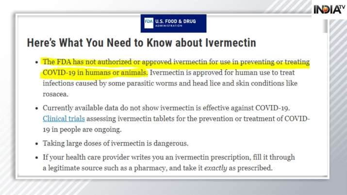 FACT CHECK: Did FDA approve Ivermectin as medicine for corona virus ...