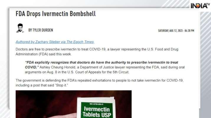 FACT CHECK: Did FDA approve Ivermectin as medicine for corona virus? Check here | Fact-check ...