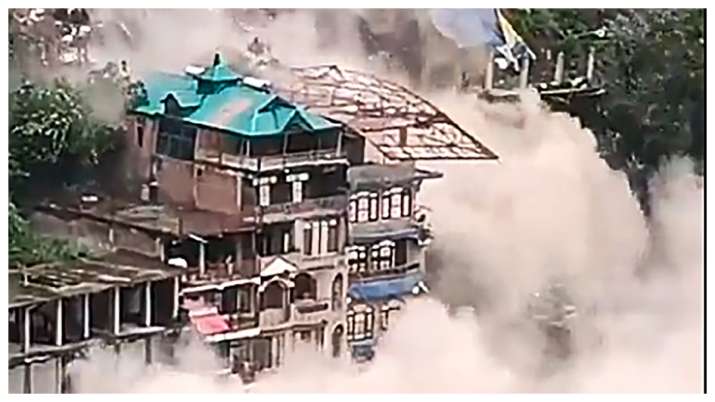 WATCH video | Several buildings collapse in Himachal's Kullu like pack of cards | India News ...