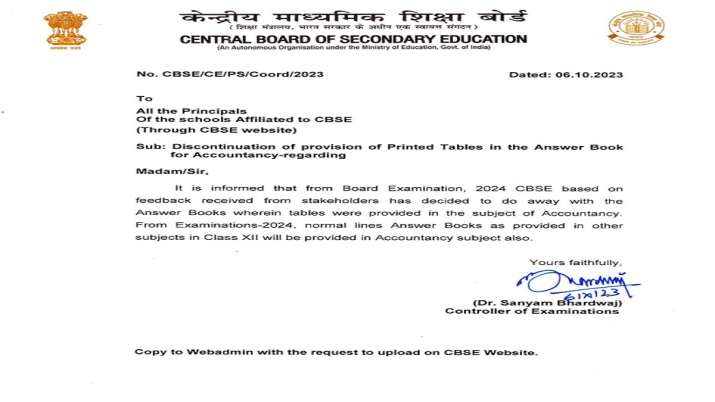 CBSE Board Exams 2024: Class 12 answer sheet pattern revised, check ...