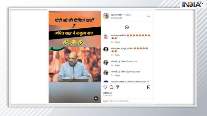 Fact Check: What's truth behind viral video of Amit Shah claiming PM Modi's degree is fake ...