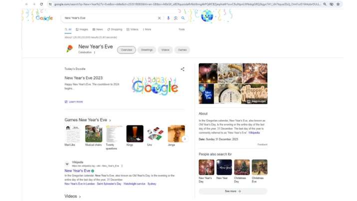 Google Doodle welcomes 2024 with a glittering celebration | Details ...