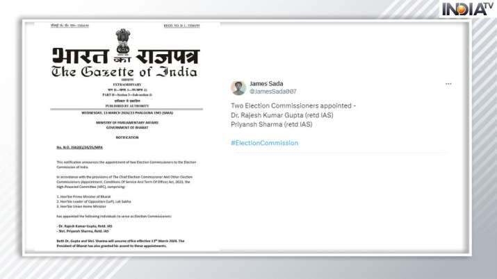 Fact Check: No, government has not appointed two Election Commissioners ...